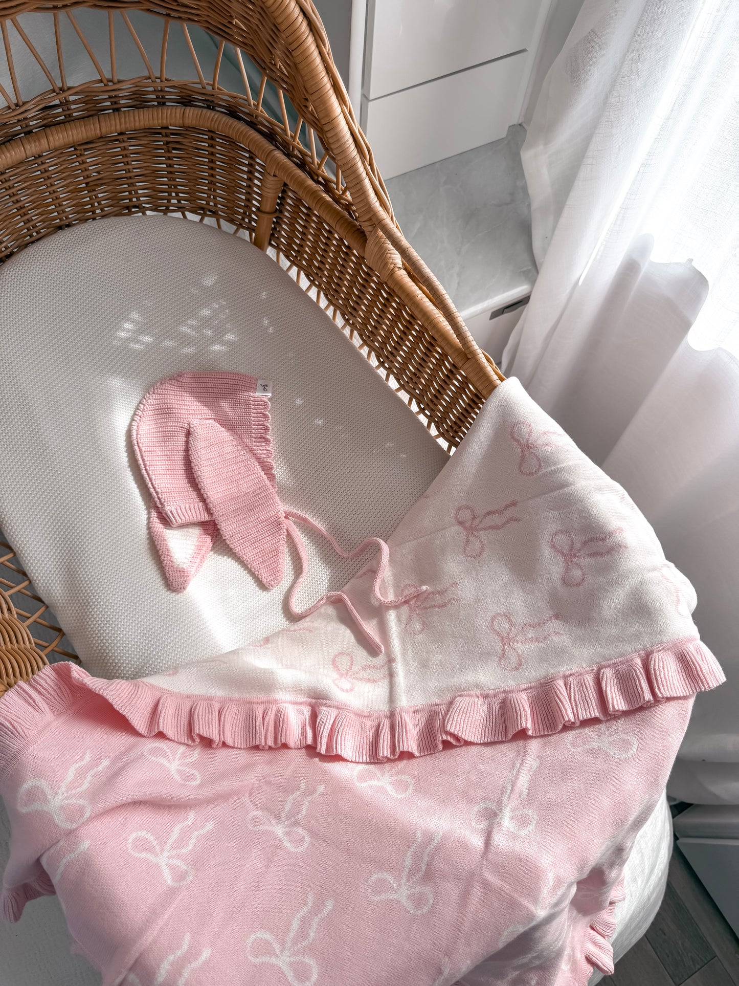 Bunny Knitted Bonnet - Fairy Floss – Avalia Kids